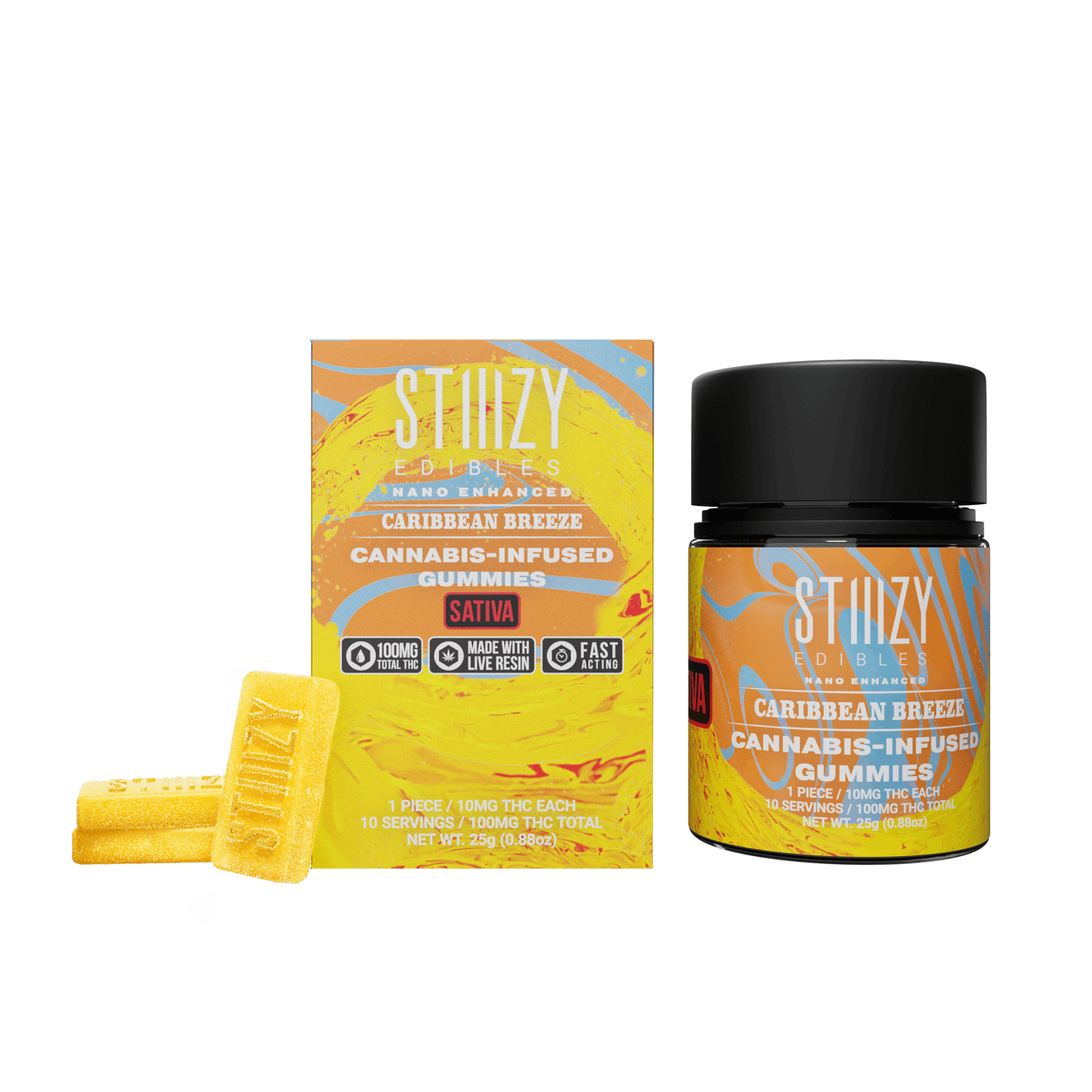 STIIIZY - STIIIZY CARIBBEAN BREEZE 100MG NANO GUMMIES