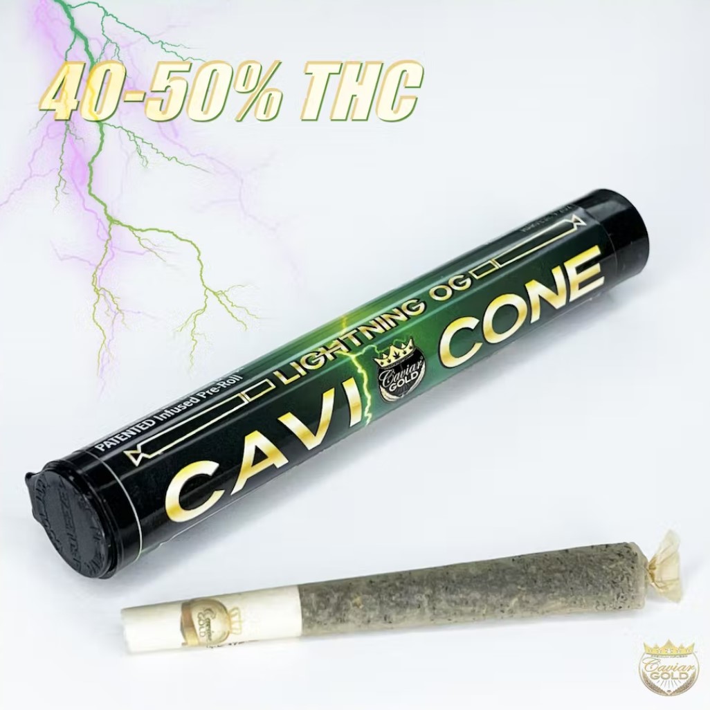 CAVIAR GOLD - CAVIAR GOLD LIGHTNING OG CAVI CONE 1.5G INFUSED PRE-ROLL